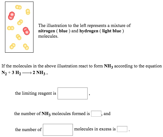 if the molecules in the above illustration react to form nh3 according ...