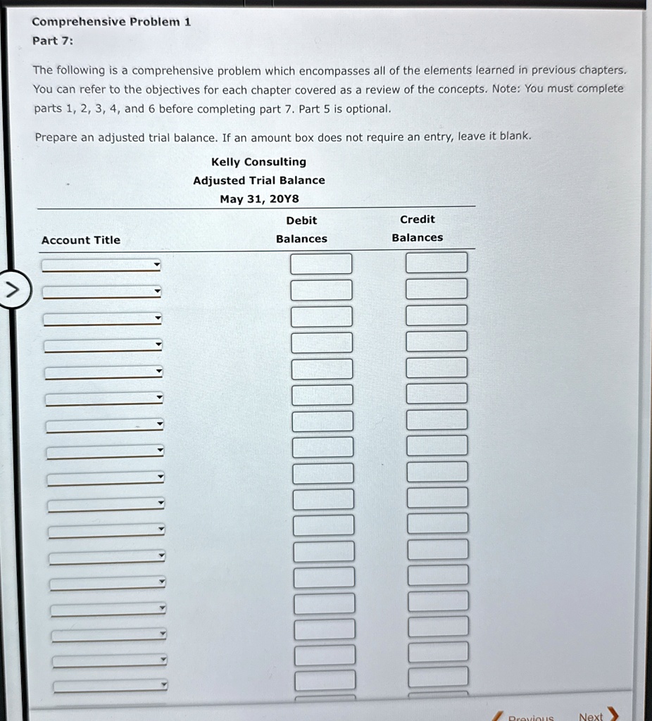 [GET ANSWER] comprehensive problem 1 part 7 the following is a ...
