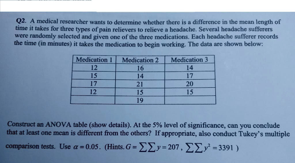 SOLVED Q2 A Medical Researcher Wants To Determine Whether There Is A