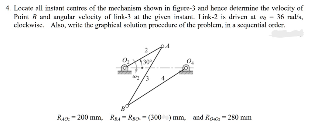 SOLVED: 4. Locate all instant centers of the mechanism shown in figure ...