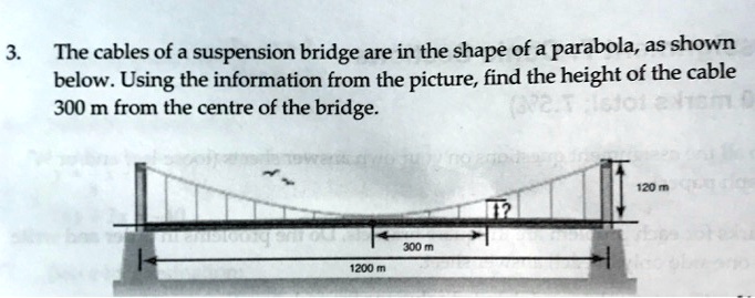 SOLVED: The cables of a suspension bridge are in the shape of a ...