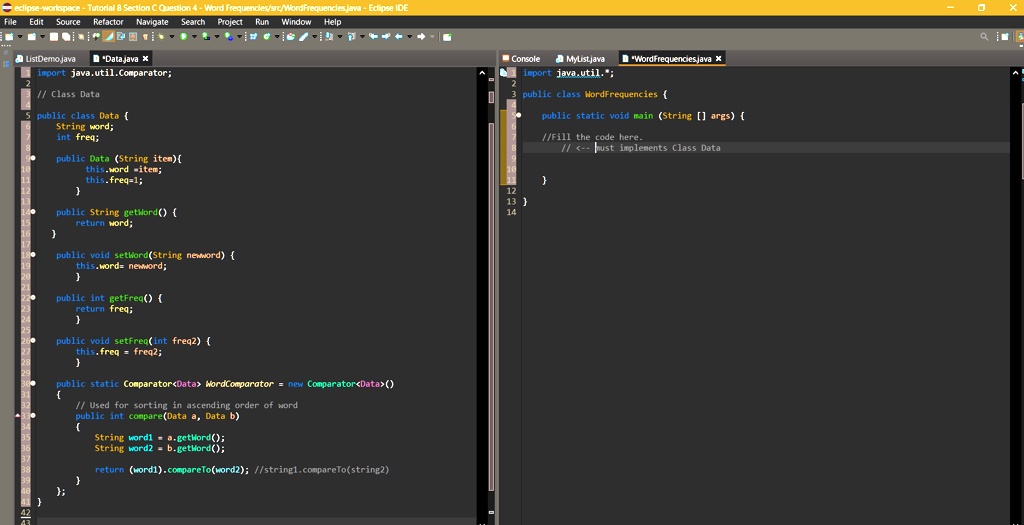 Solved Java Lists Using Class Data Problem Description Write A Java Program That Will Display