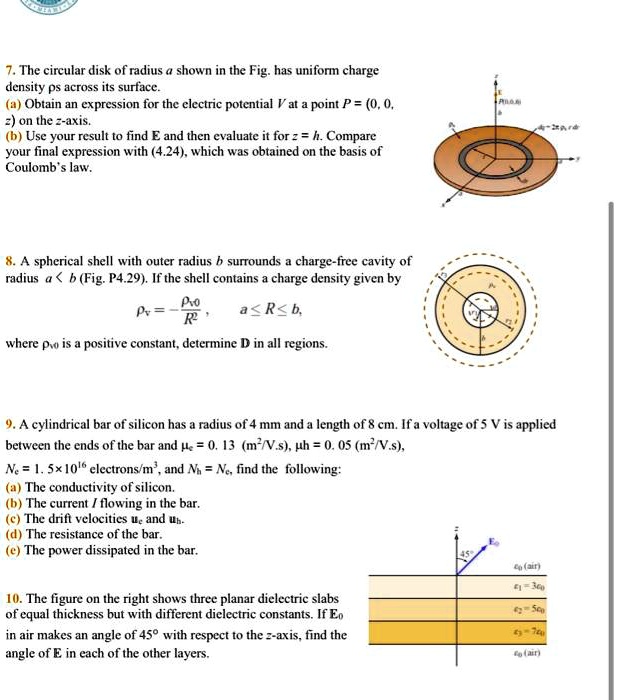 SOLVED: please answer all questions 7.The circular disk of radius a ...