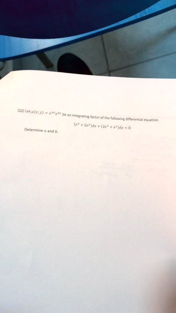 02) Let u(x,y) earebr be an integrating factor of the… - SolvedLib
