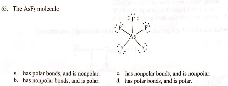 Asf5 Polar Or Nonpolar Molecular Polarity Wize University Chemistry