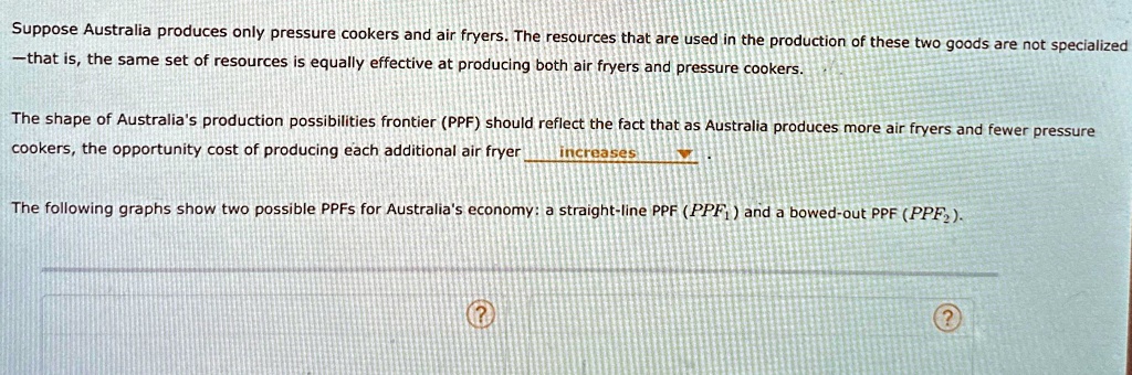ases the following graphs show two possible ppfs for australias economy ...