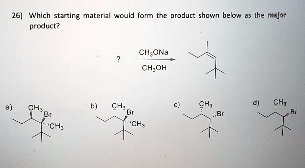 SOLVED: Which starting material would form the product shown below as ...