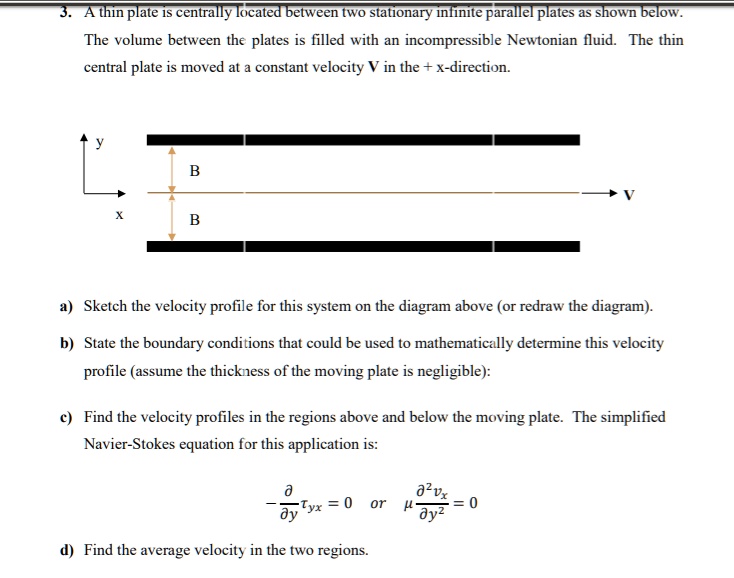 SOLVED: 3. A thin plate is centrally located between two stationary ...