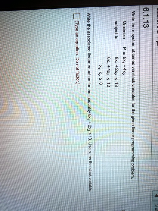 SOLVED: 0 Write Write 6.1.13 the the IL 5 linear 6x1 5x1 obtained Do ... SOLVED: 0 Write Write 6.1.13 the the IL 5 linear 6x1 5x1 obtained Do ...