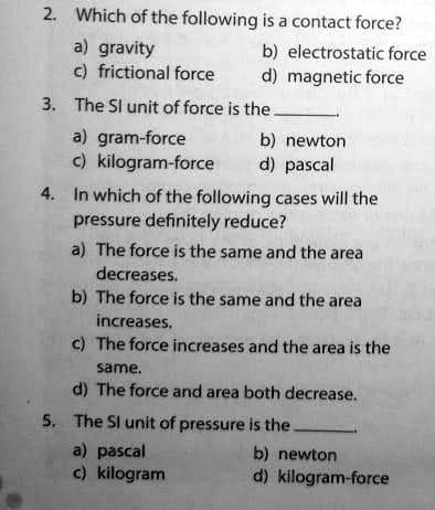 SOLVED: 'Class 8 Science Ncert Chapter 11 Force And Pressure