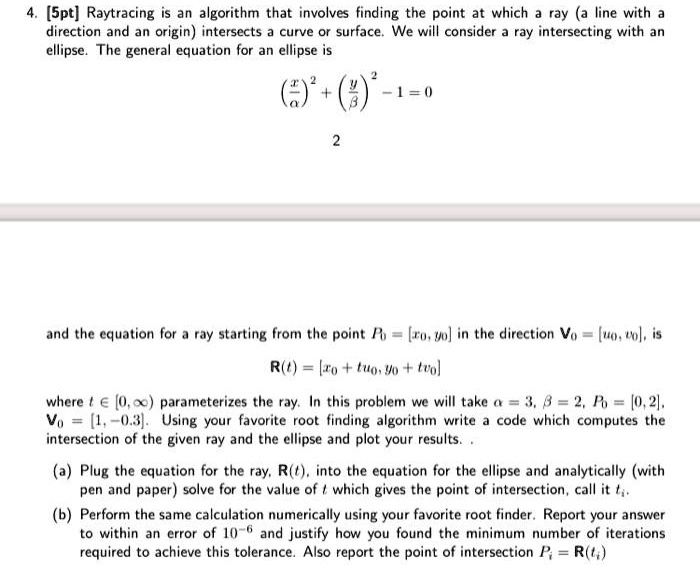 spt raytracing is an algorithm that involves finding the point at which ...