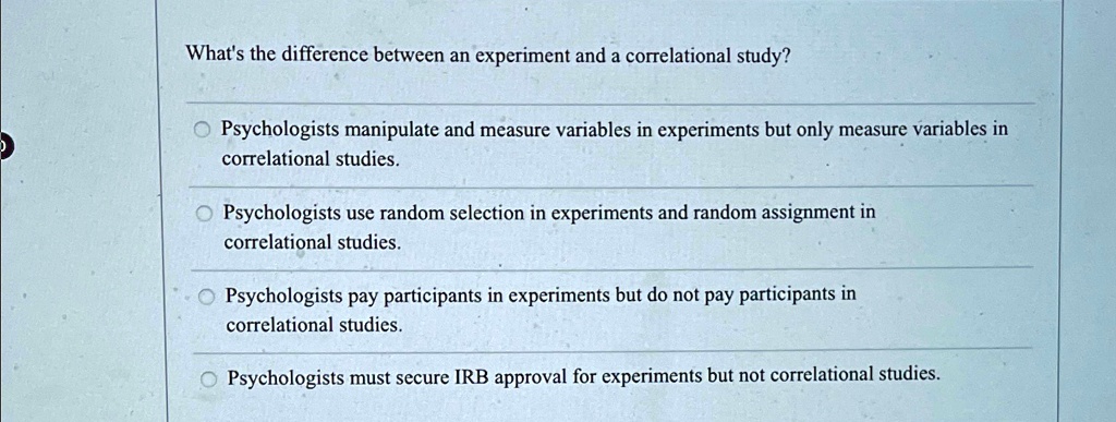[GET ANSWER] What's the difference between an experiment and a ...