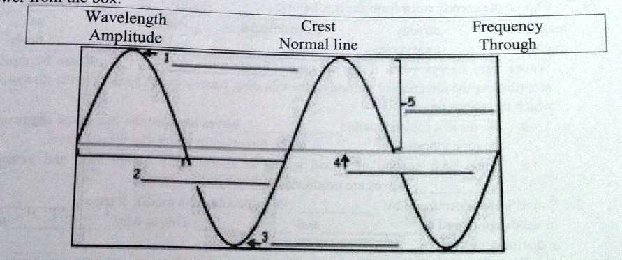 SOLVED: PART B: Parts of the Wave Direction: Identify the labeled parts ...
