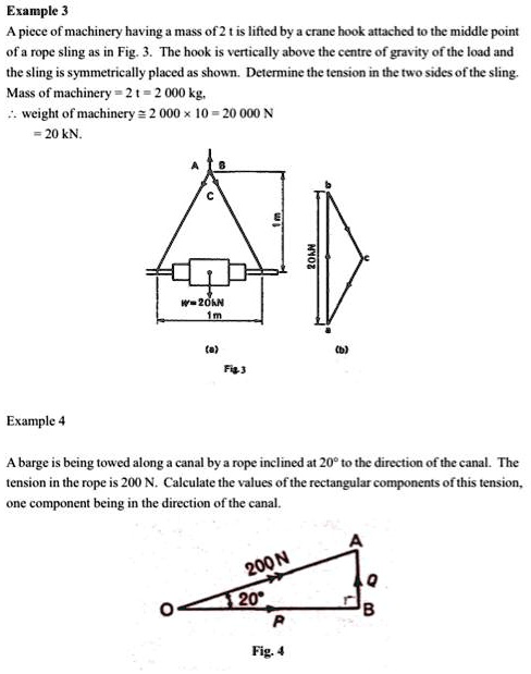 Example 3 A piece of machinery having a mass of 2 t is lifted by a ...