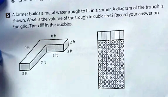 SOLVED: A diagram of the trough is built, a metal water trough to fit ...