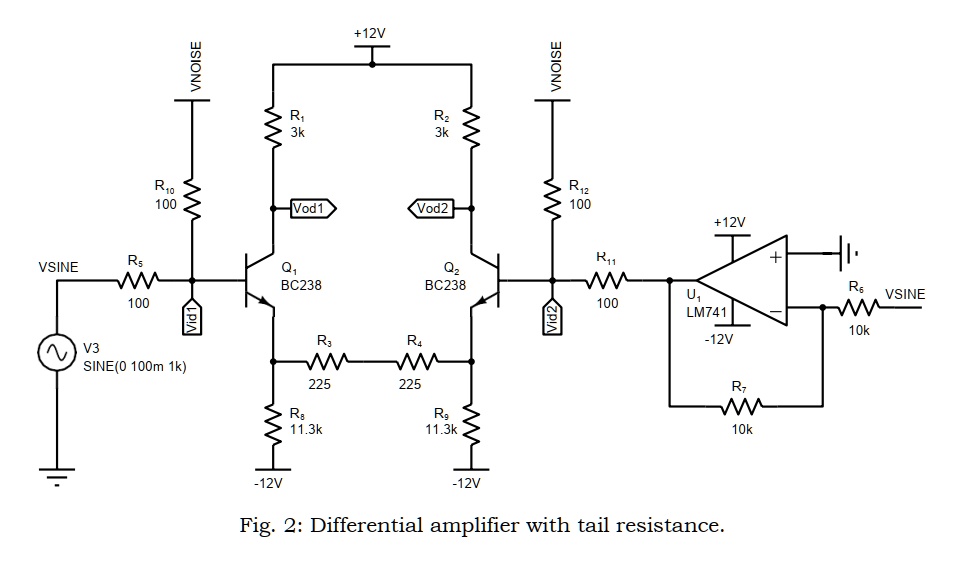 SOLVED: Draw the differential mode half circuit of the Figure 2 circuit ...