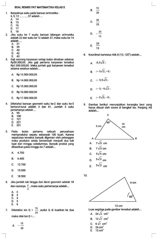 SOLVED: soal nomor 10luas segitiga pada gambar tersebut adalah SOAL ... SOLVED: soal nomor 10luas segitiga pada gambar tersebut adalah SOAL ...