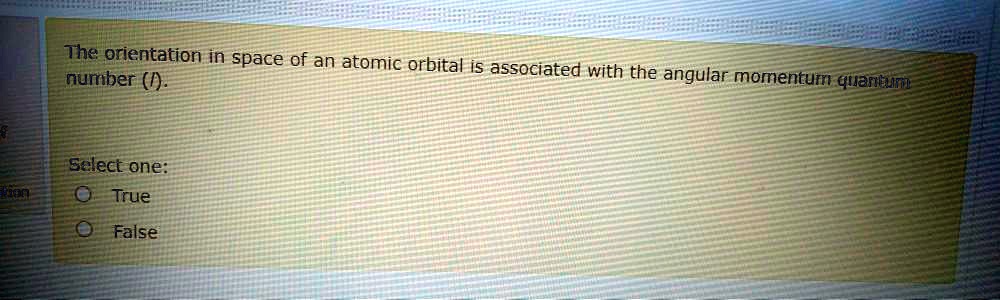 The Orientation In Space Of An Atomic Orbital Is Number Associated With