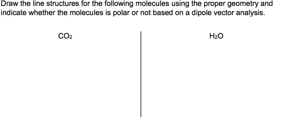 Draw the line structures for the following molecules using the proper ...