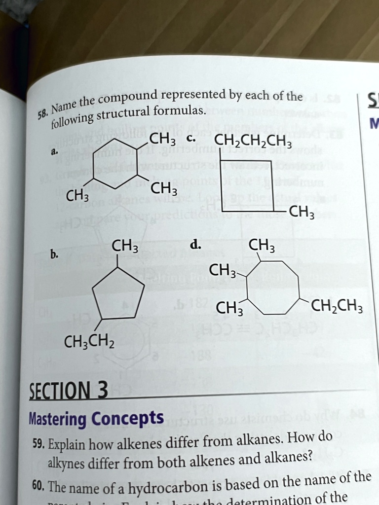 SOLVED: S M CH3c. CH,CH,CH3 a. CH3 CH3 CH3 CH3 d. CH3 CH 3 b. CHD ...