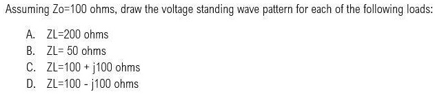 SOLVED: Zo = characteristic impedance of transmission line Assuming Zo ...