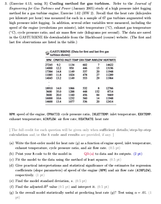 SOLVED:(Exercise using R) Cooling method for gas turbines Refer t0 th ... SOLVED:(Exercise using R) Cooling method for gas turbines Refer t0 th ...