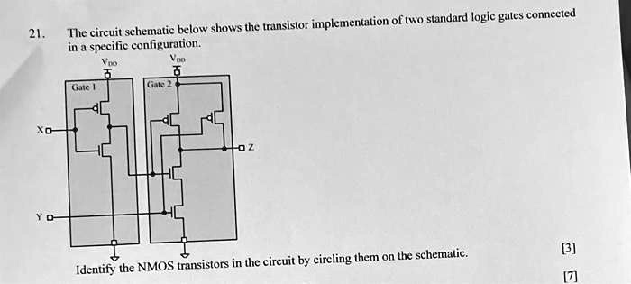 SOLVED: Implementation of two standard logic gates connected in series ...
