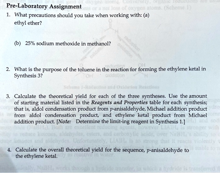SOLVED: Pre-Laboratory Assignment: What precautions should you take ...