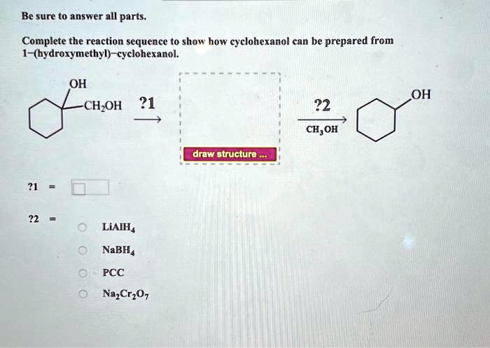 Solved Texts Be Sure To Answer All Parts Complete The Reaction Sequence To Show How