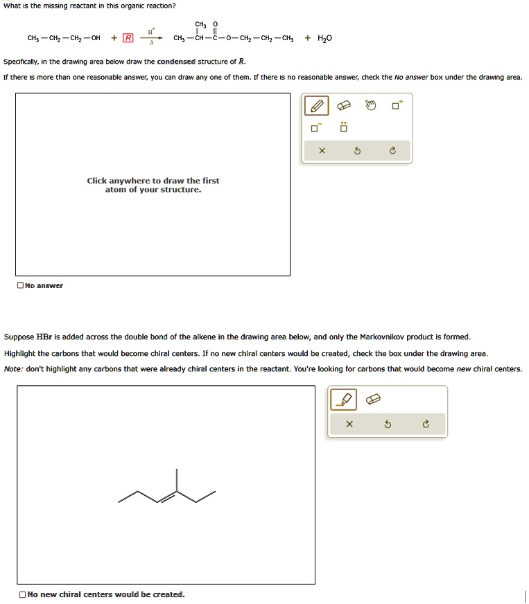 What is the missing reactant in this organic reaction? CH3...