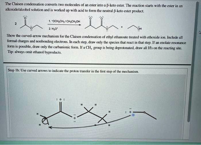 SOLVED: The Claisen condensation converts two molecules of an ester ...