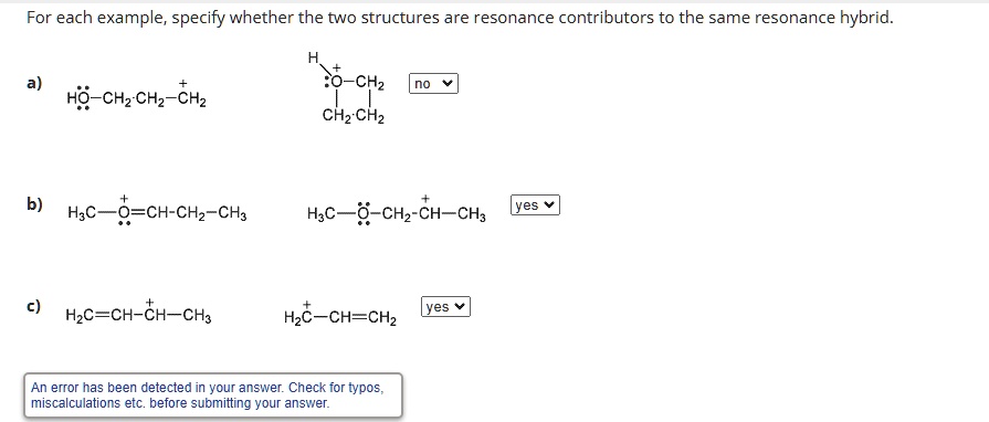 for each example specify whether the two structures are resonance ... for each example specify whether the two structures are resonance ...