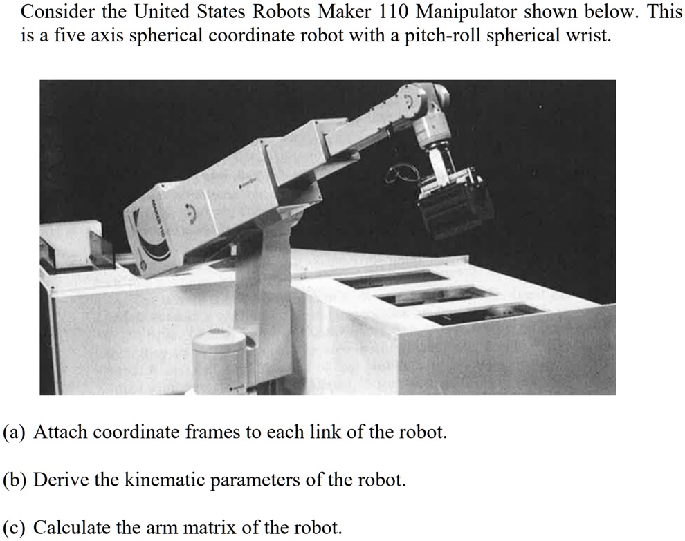 Consider the United States Robots Maker 110 Manipulator shown below ...