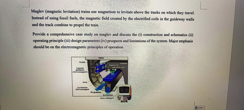 Maglev (magnetic levitation) trains use magnetism to levitate above the ...