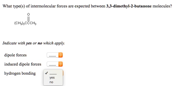 Solved What Type S Of Intermolecular Forces Are Expected Between 3 3