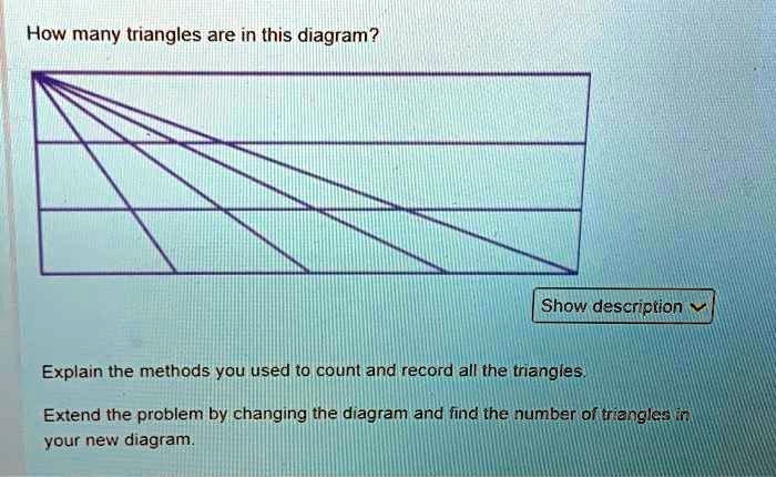 SOLVED: Texts: How many triangles are in this diagram? Show description ...