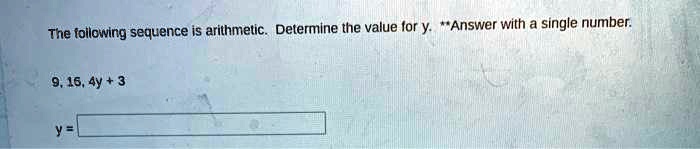 SOLVED: Determine the value Ior y: "Answer with single number: The ...