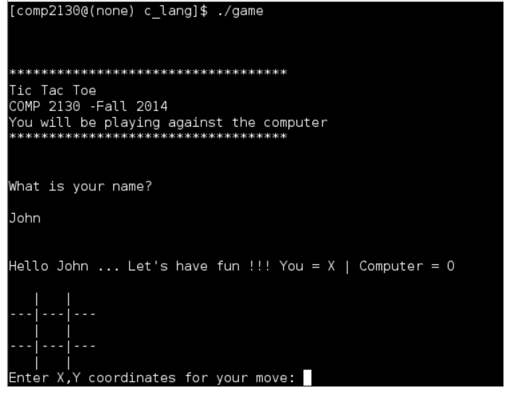 create a simple tic tac toe game designed for one player against the computer using c ...