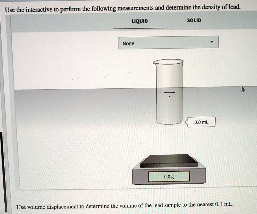 SOLVED: a) Use the volume displacement method to determine the volume ...