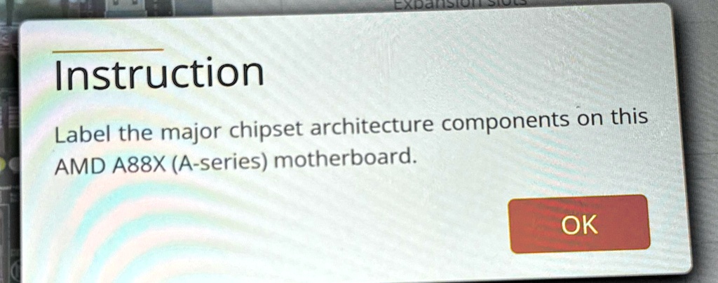 Instruction Label the major chipset architecture components on this AMD ...