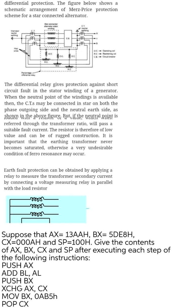 differential protection. The figure below shows a schematic arrangement ...