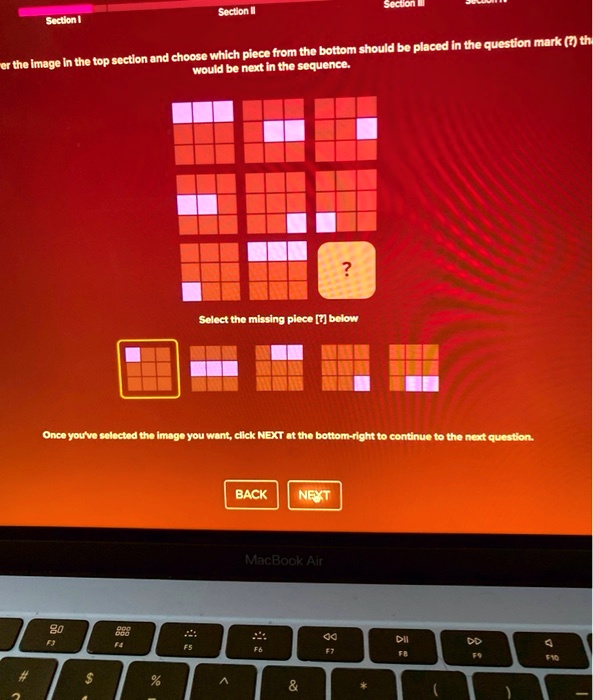 SOLVED: Section should be placed in the question mark ( ? ) over the ...