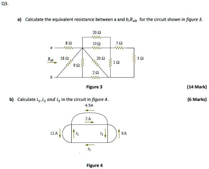 SOLVED: Calculate the equivalent resistance between a and b, Rab, for the circuit shown in ...