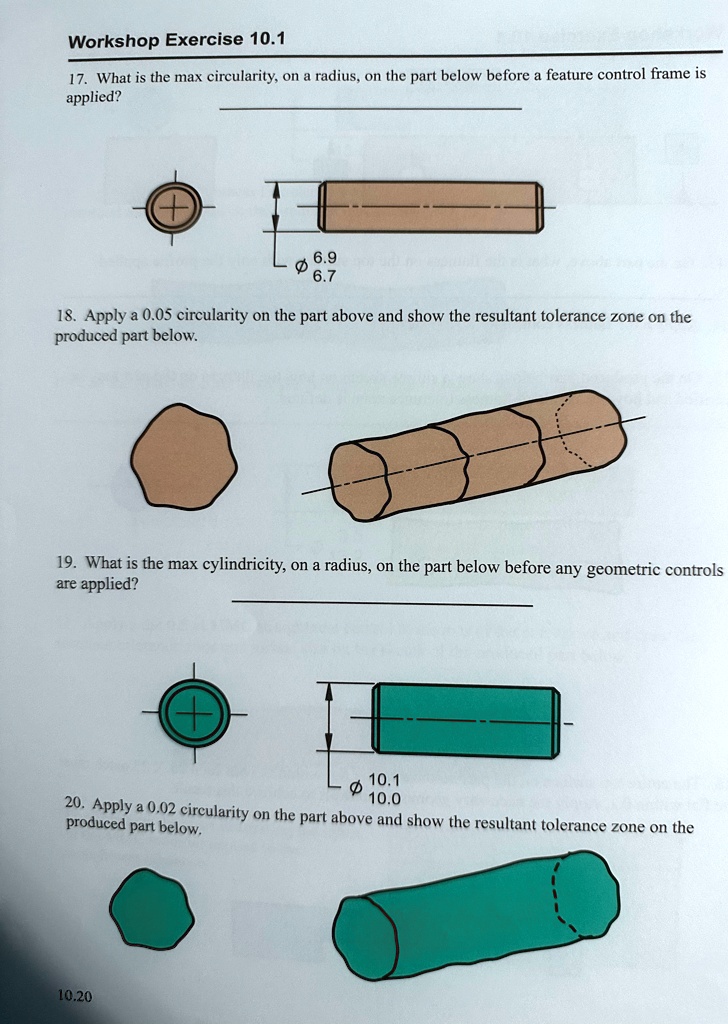 17 what is the max circularity on a radius on the part below before a ...