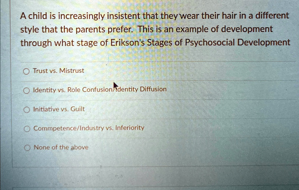 a child is increasingly insistent that they wear their hair in a ...