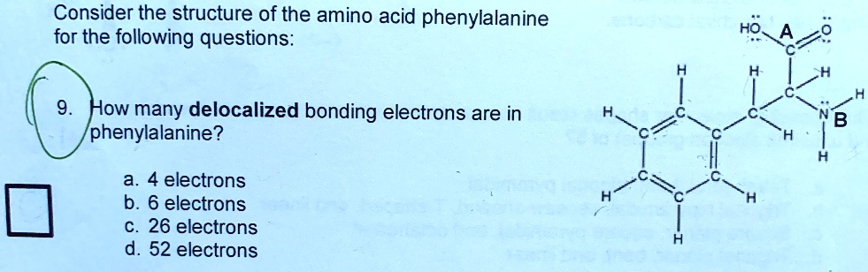 consider the structure of the amino acid phenylalanine for the ...