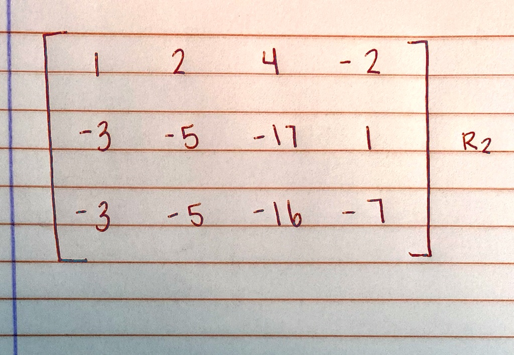 Solved Write Out The Augmented Matrix And Reduce It To Row Echelon Form Using Row Operations In 8809