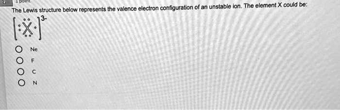 SOLVED: The Lewis stucture below represents the valence electron ...