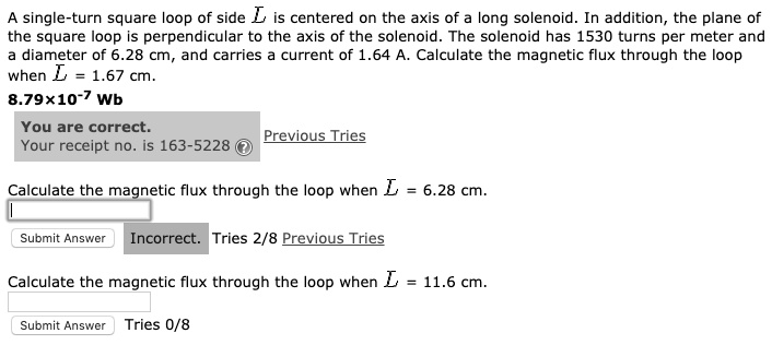 SOLVED: A single-turn square loop of side L is centered on the axis of a long solenoid. In ...