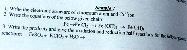 write the electronic sample z write the structure of chromium atom and ...
